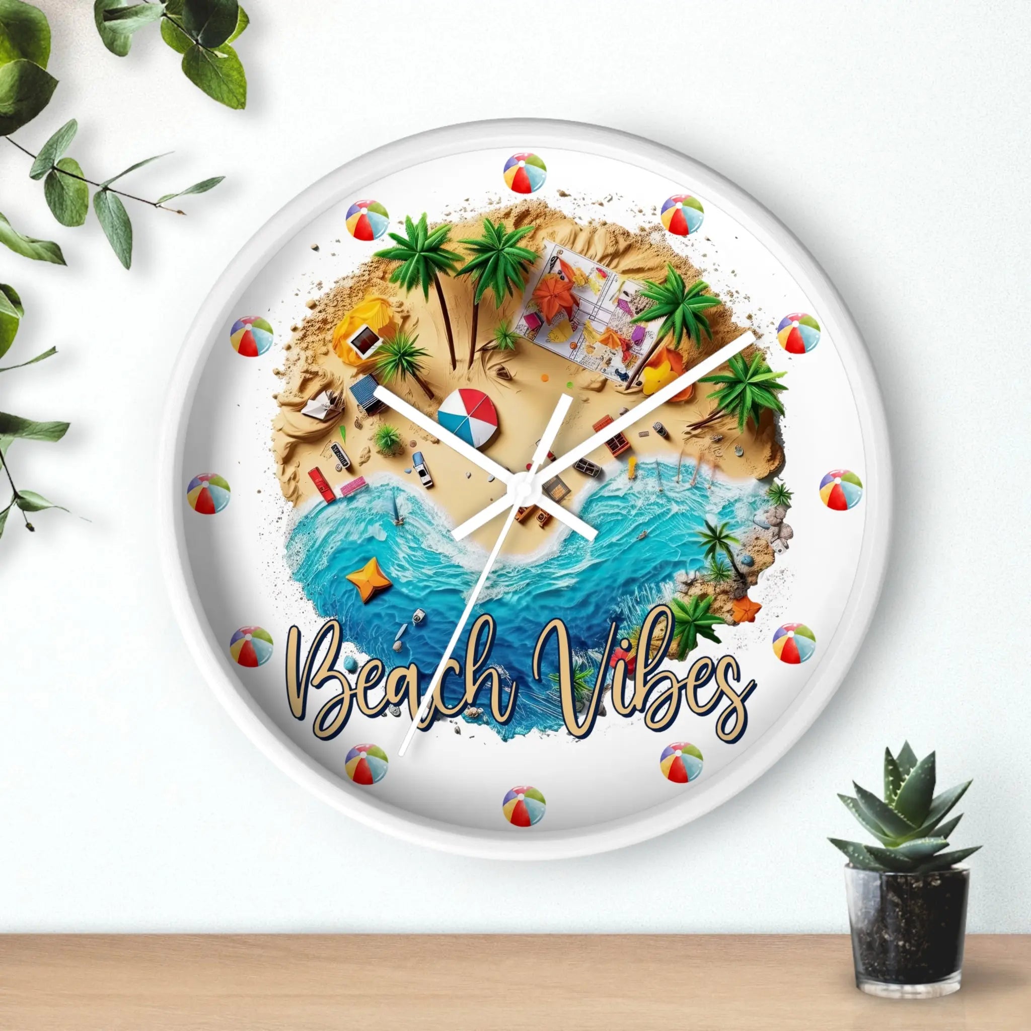 Beach & Outdoor Adventure Wall Clock Collection – Coastal & Nature ...
